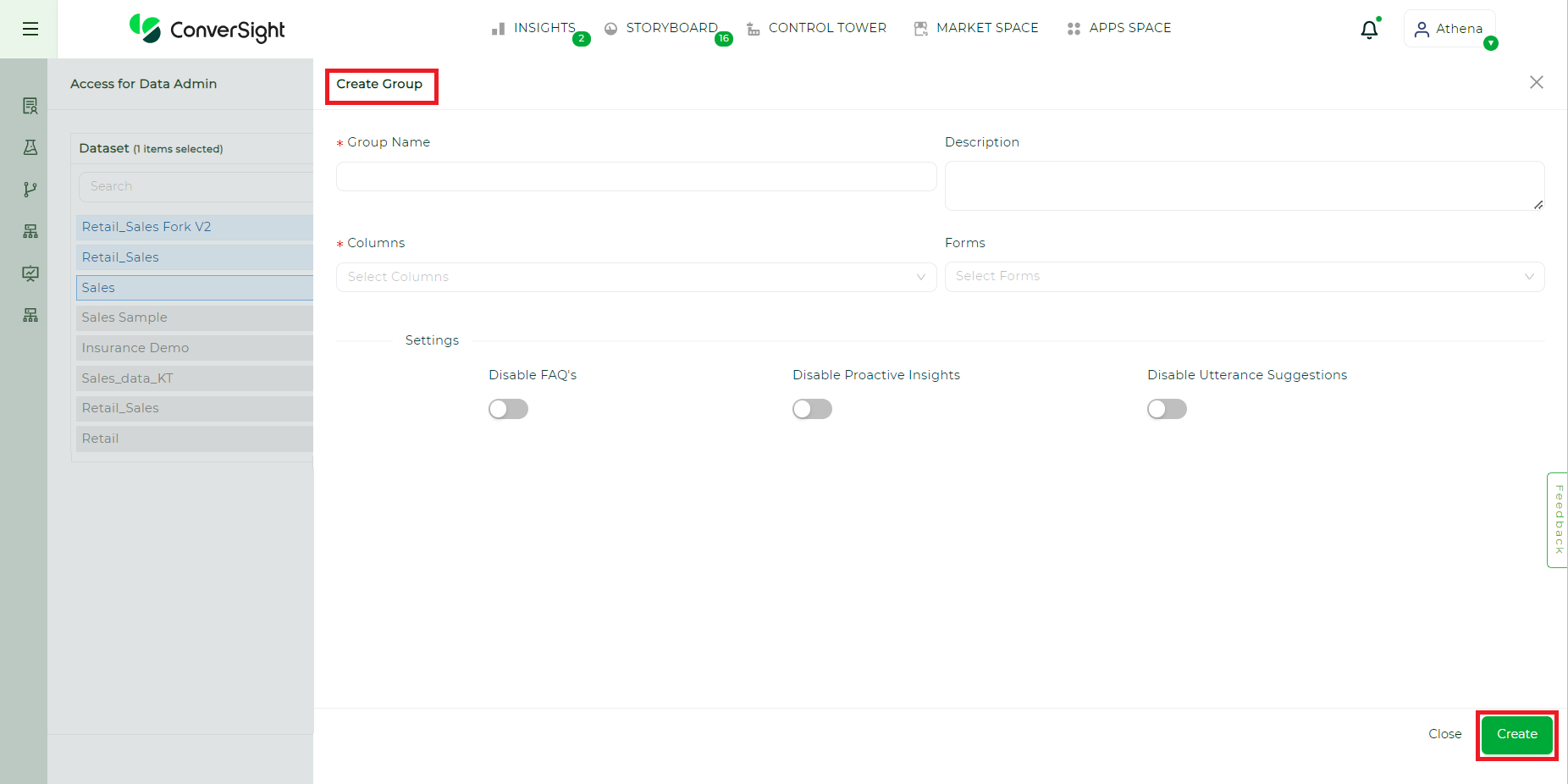 Data Governance with ConverSight